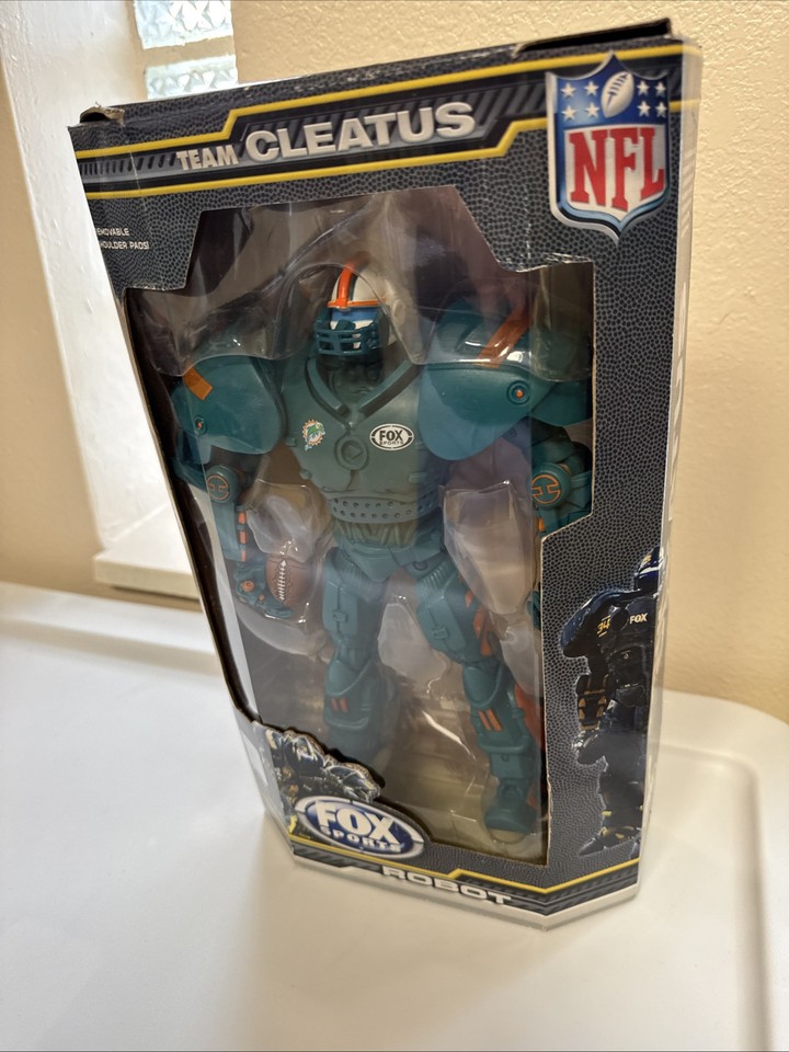 Team Cleatus V2.0 Fox Sports 10" Miami Dolphins ROBOT Figure Action ...