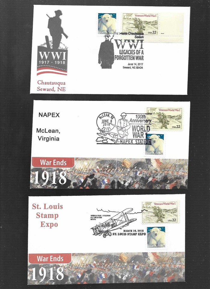 US EVENT COVERS WORLD WAR I 2017 COLLECTION LOT OF 21 | eBay