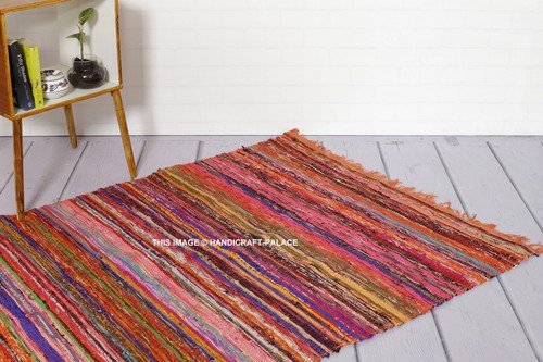 Chindi Rag Rug Handmade Recycled Cotton Indian Hand woven Carpet ...