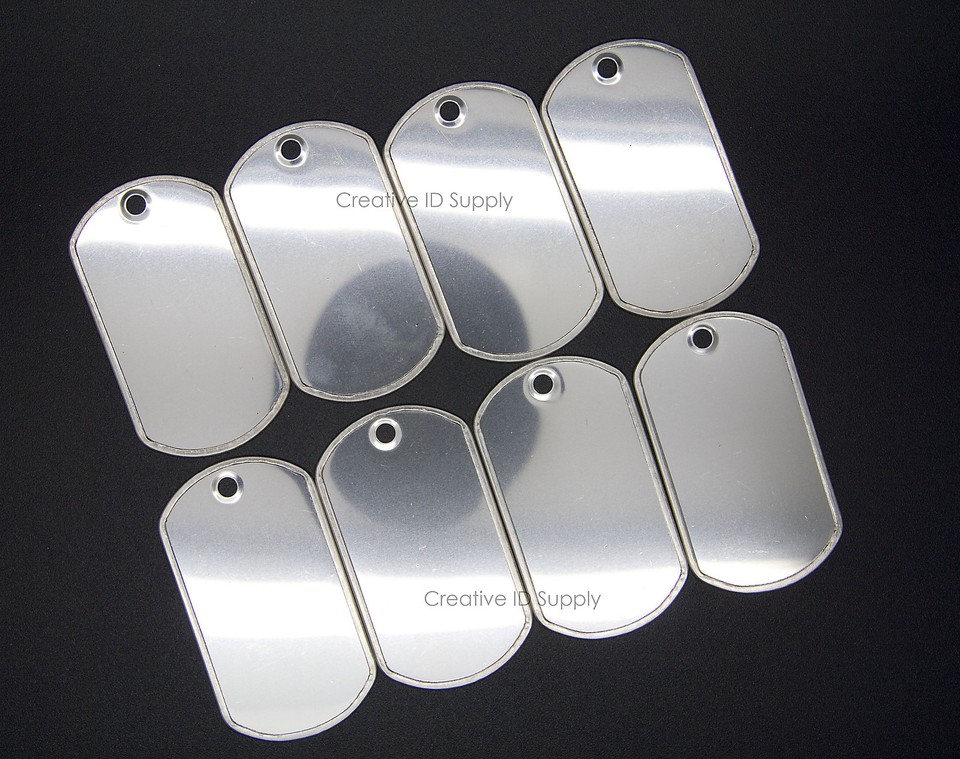 WHOLESALE LOT 500 PCS BLANK DOG TAG SHINY/MATTE STAINLESS STEEL ...