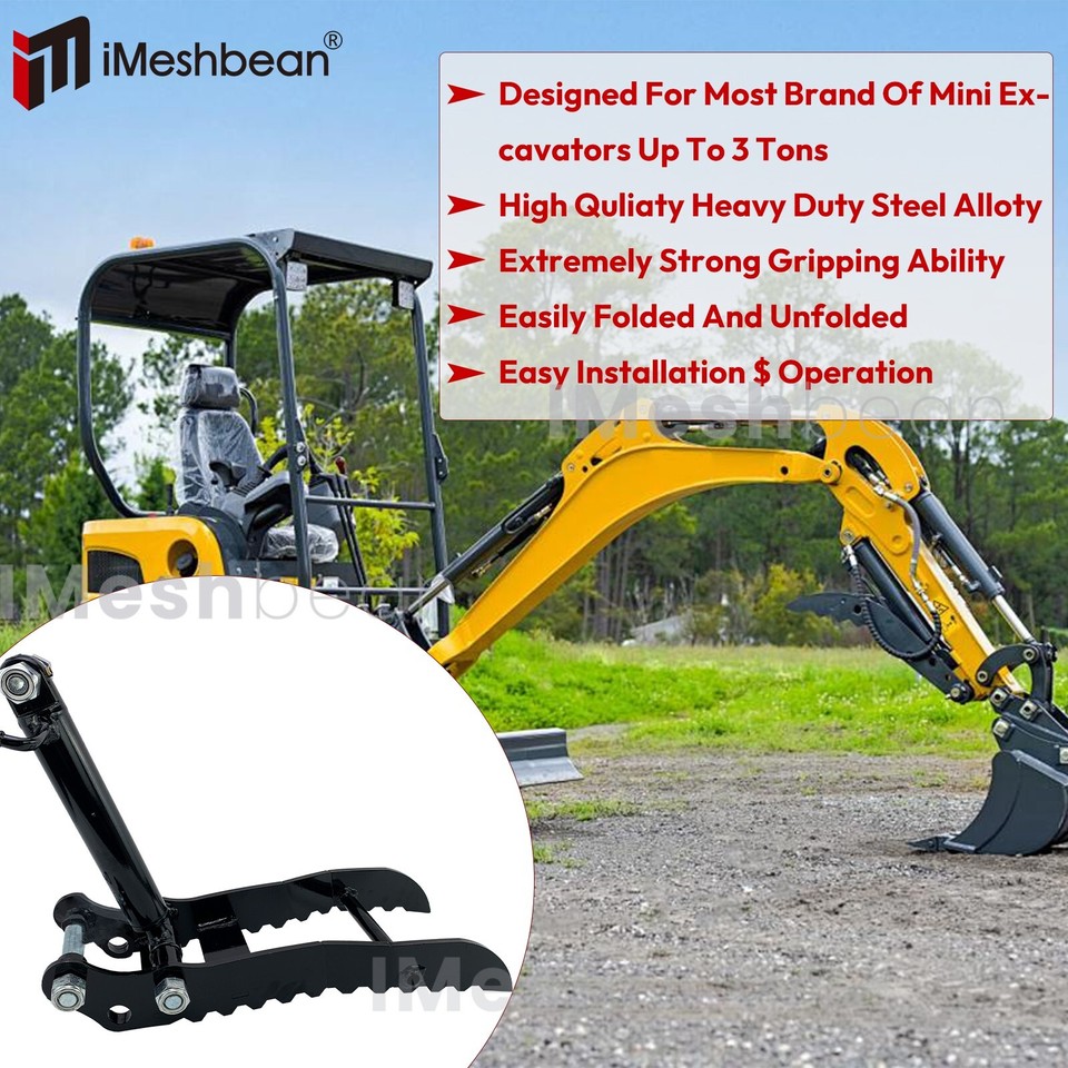 Hydraulic Thumb Clip for Mini Excavators Small Diggers Pick Up ...