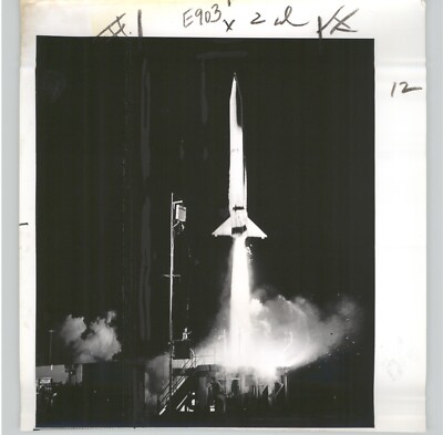 SPACE SATELLITE Test Rocket Launch Patrick Air Base VINTAGE 1956 Press ...