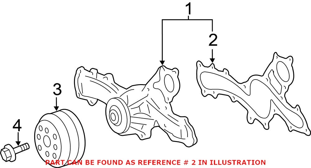 For Lexus ES350 Toyota Avalon 3.5L Engine Water Pump Gasket Genuine ...