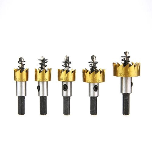 HSS Hole Saw Set 5pcs for Drilling For Wood Plastic PVC Sheet ...