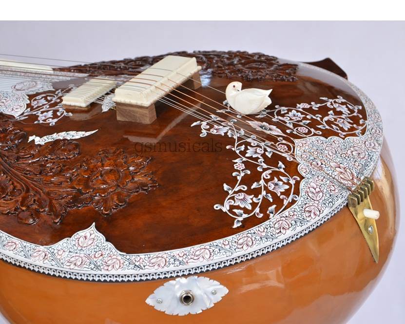 GANESH SURBAHAR BASS SITAR WITH FIBERGLASS CASE GSM024 | eBay