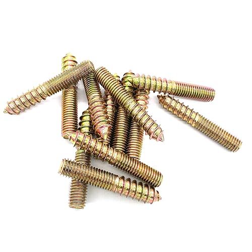 12 Pack M10 x 60 Hanger Bolts 60mm2.36" Double Headed Bolts 10mm0.39 ...