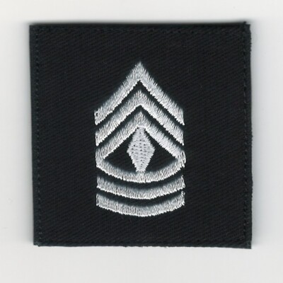 1st First Sergeant Rank Patch (2" in) Black White Fits For VELCRO ...