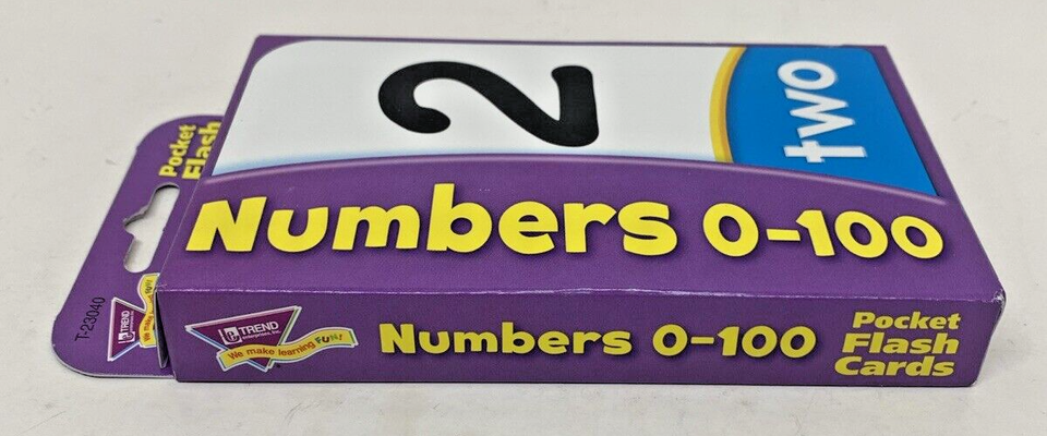 (NEW) TREND NUMBERS 0-100 Pocket FLASH CARDS T-23040 FAST FREE SHIP | eBay