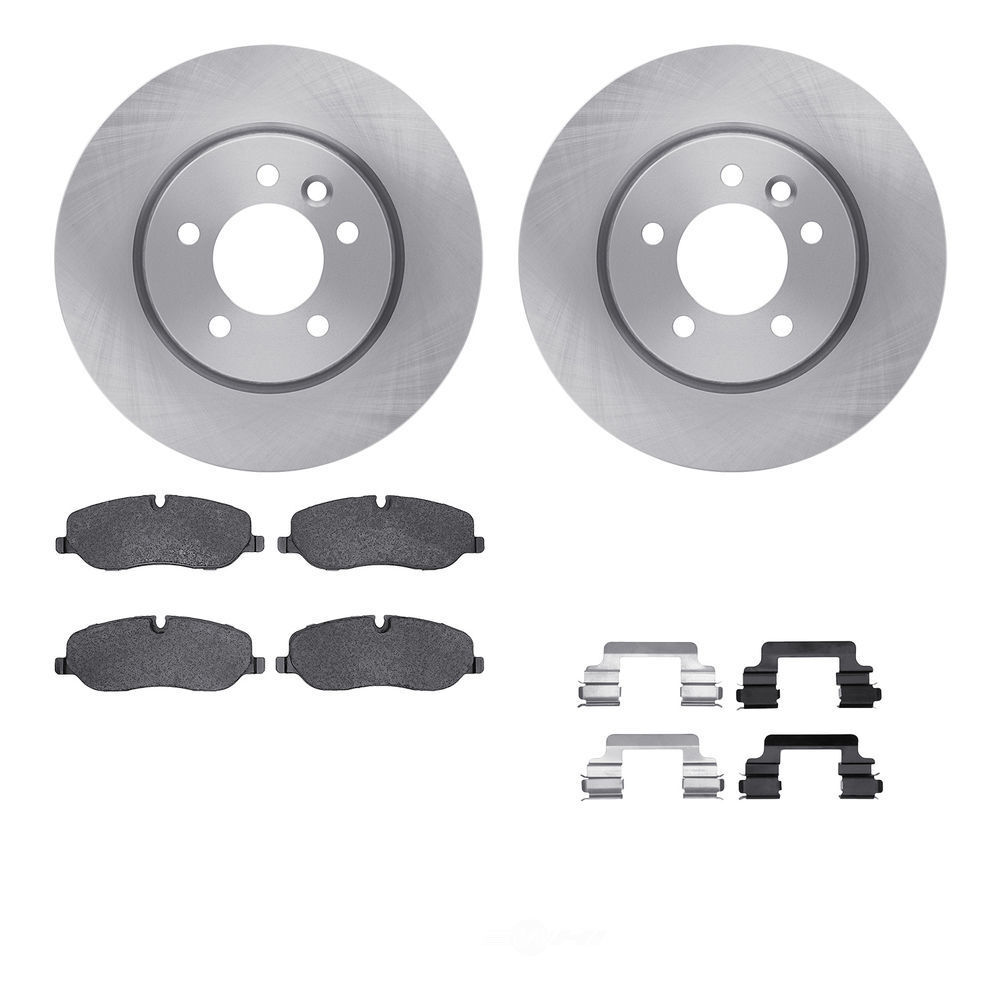 Disc Brake Kit-Rotors with 5000 Advanced Brake Pads includes Hardware ...