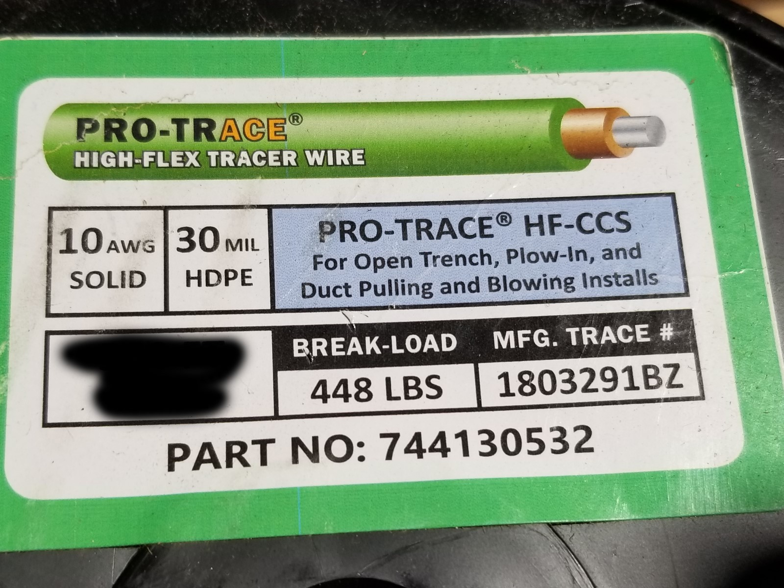 Pro Trace HF-CCS PE30 10awg High Flex Open Trench CCS Tracer Wire Green ...