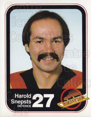 1983-84 Vancouver Canucks Team Issue #19 Harold Snepsts | eBay