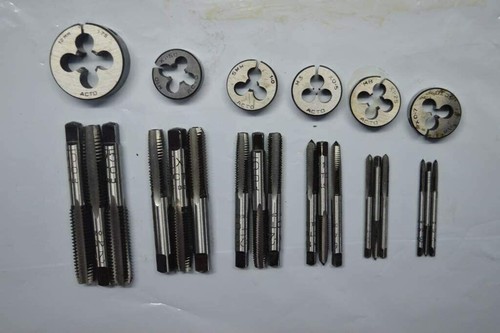 TAP DIE SET METRIC MM CARBON STEEL M3 M4 M5 M6 M8 M10 M12-6 SIZE TAPS ...