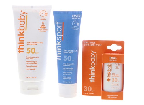 Think Thinkbaby Sunscreen SPF50+ 3 oz, SPF50+ 6 oz, SPF30 Stick 0.64 oz ...