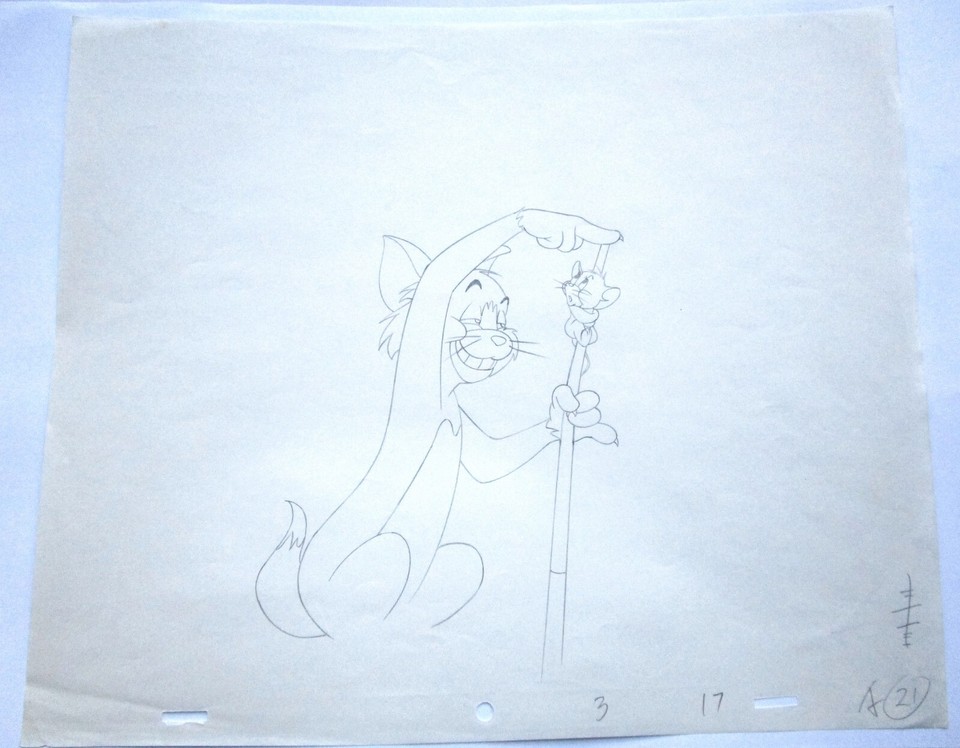 TOM AND JERRY 1992 POOL Billiards cue cat mouse ORIGINAL PRODUCTION cel ...