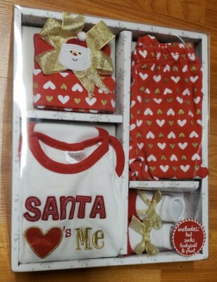 Baby Essentials - Little Helper 4 pc. Layette Set *preowned* Santa ...