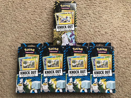 POKEMON KNOCK OUT COLLECTION 5 BOX LOT 10 PACKS CHILLING REIGN VIVID ...