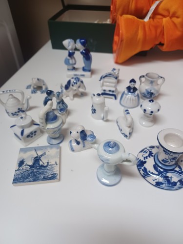 (18) Dutch Delft Blue & Delft/like Porcelain Windmill Collectibles | eBay