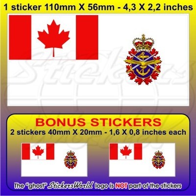 CANADA Forces Armées Ensign Drapeau CANADIEN Sticker Autocollant 110mm ...