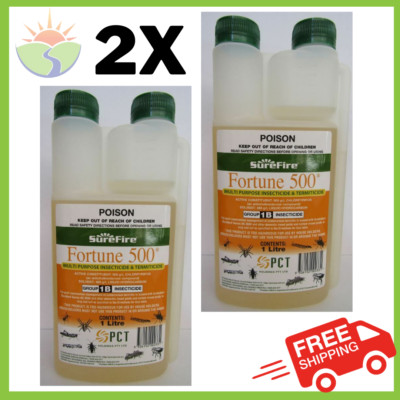 2X Fortune 500 1lt. Insecticide & Termiticide. Chlorpyrifos 500g/l ...