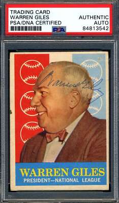 Warren Giles PSA DNA Signed 1959 Topps Autograph | eBay