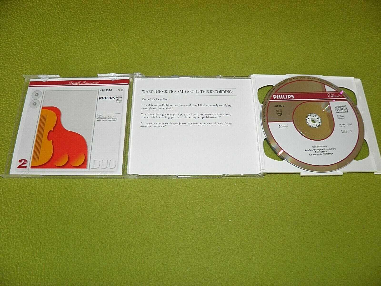 Stravinsky Great Ballets - Haitink / Markevitch 1993 Philips 2xCD NM ...