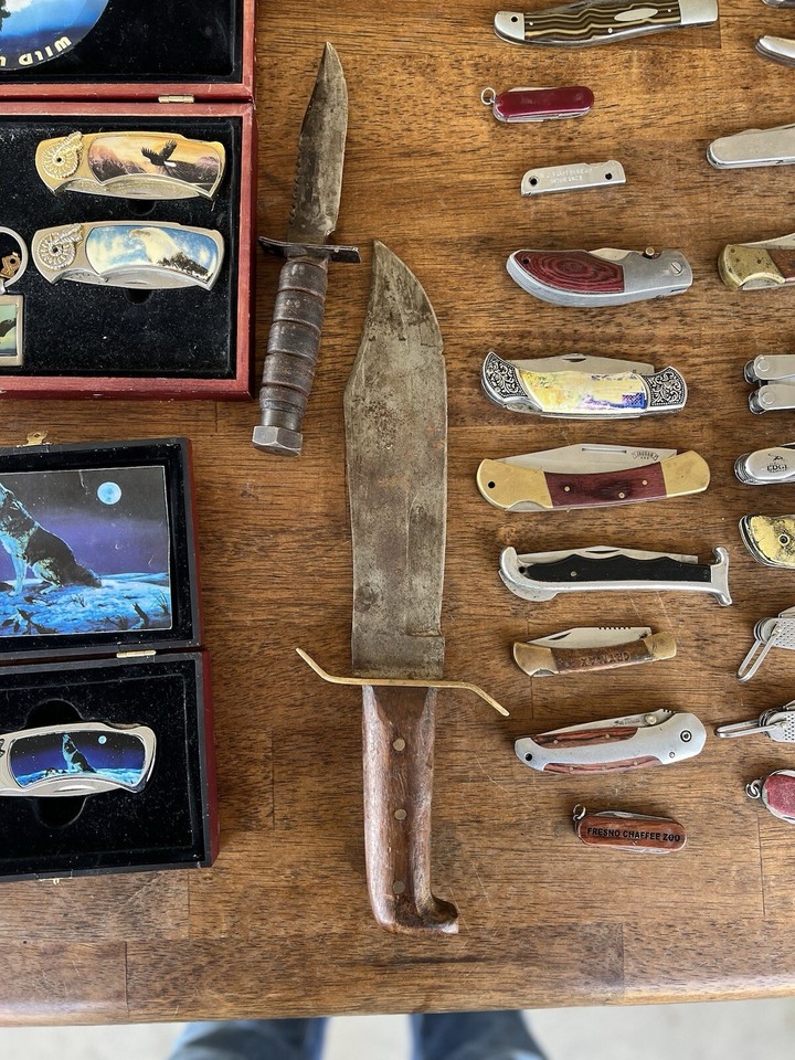 Lot Of 45 Vintage & Modern Knives 6 Fixed Blades & 39 Pocket Knives | eBay