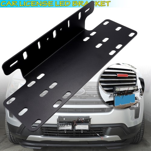 Car License Plate Bracket Light Bar Work LED Light Front Bumper Holder ...