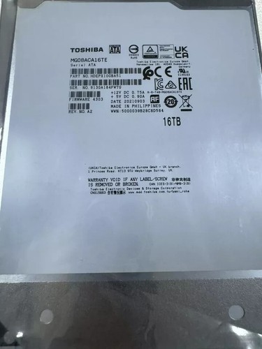 NEW Toshiba MG08ACA16TE 16TB 7.2K 512M 3.5" SATA Enterprise NAS Hard ...