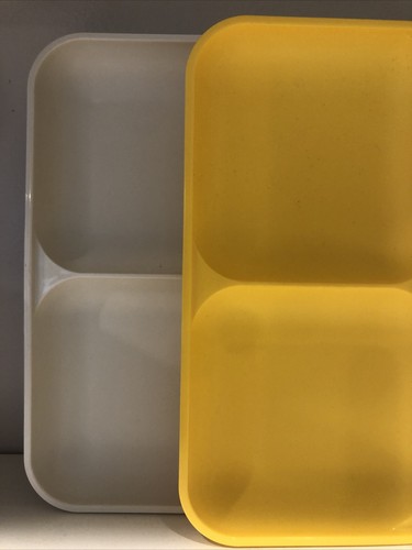 SET OF 3 Vintage Tupperware Divided Trays Plate Lunch Dinner Picnic ...