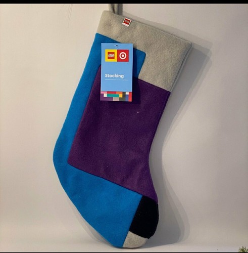 LEGO Christmas Stocking 20" Color Block Felt Blue/Purple – Target ...
