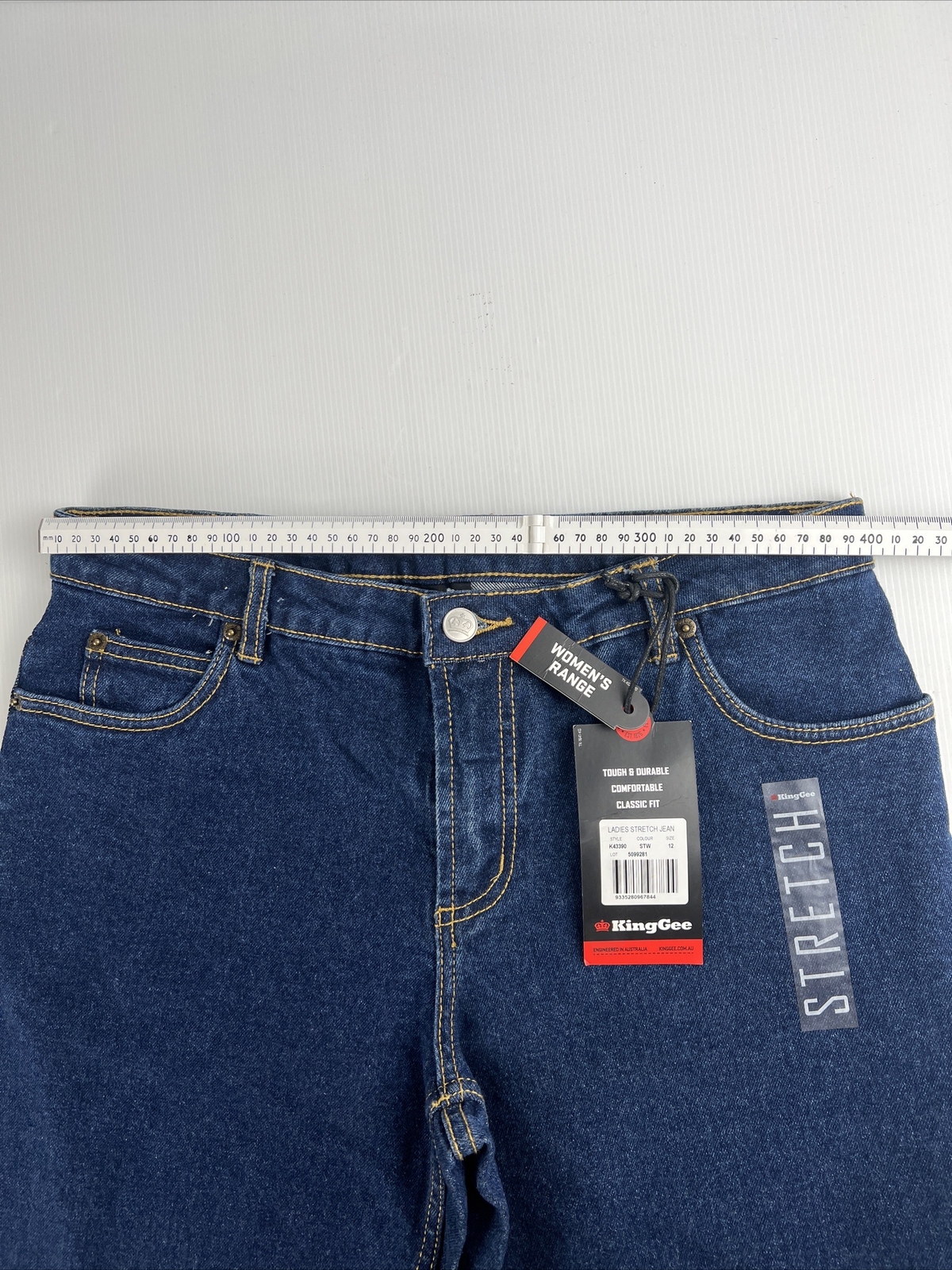 King Gee Womens Size 12 Work Denim Jeans Stretch K43390 Free Tracked ...