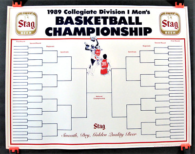 Vintage 1989 Stag Beer College Basketball Championship Playoffs Old ...