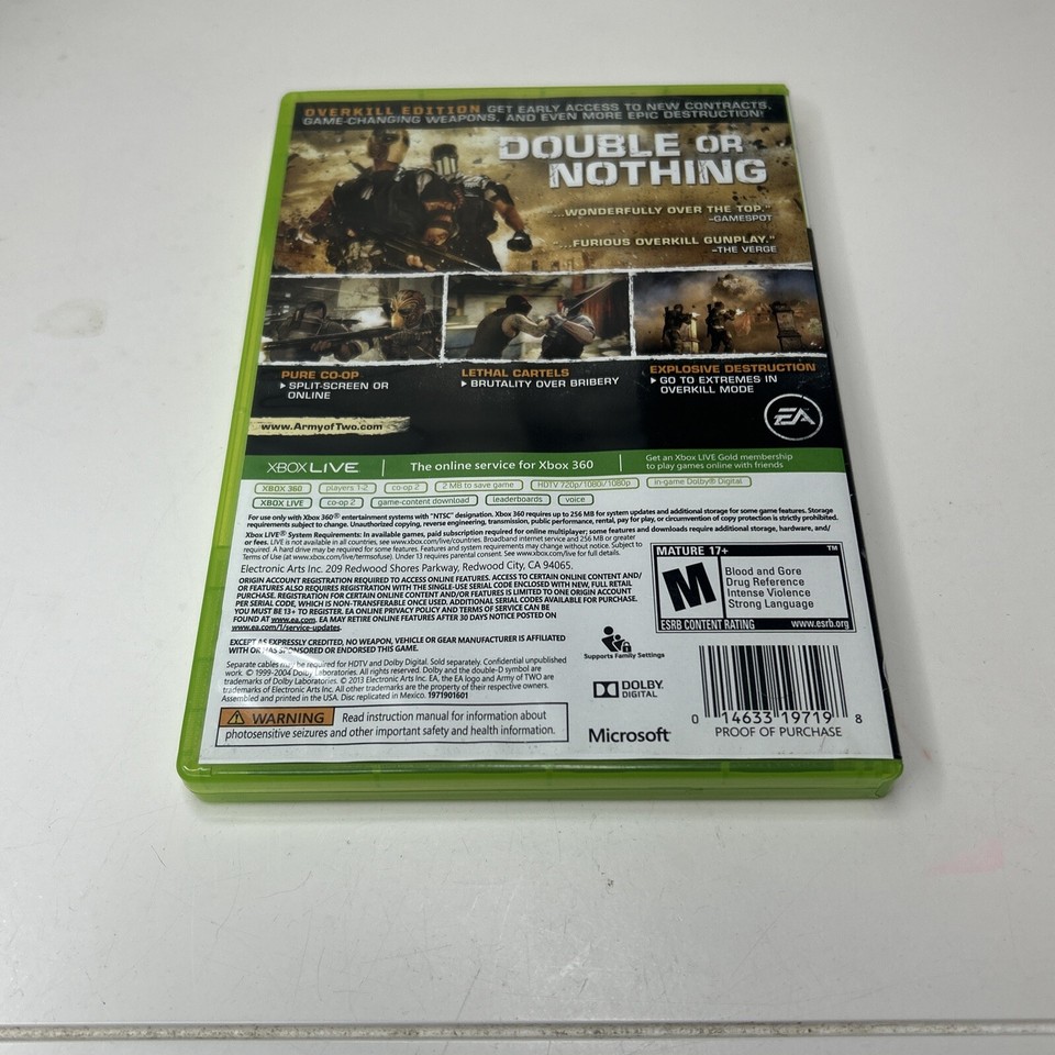 Army of Two The Devil's Cartel [Overkill Edition] Microsoft XBox360 ...