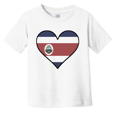 Costa Rican Flag T-Shirt - Cute Costa Rican Flag Heart Costa Rica ...