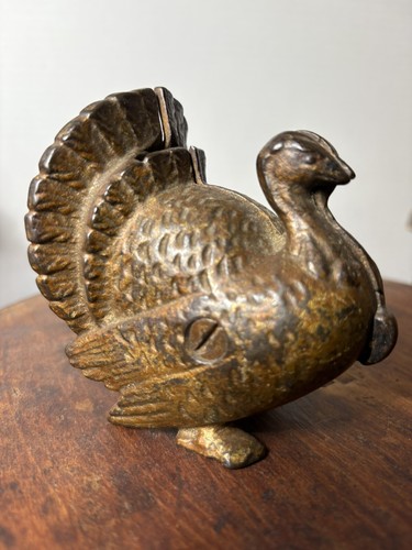 THANKSGIVING TURKEY PENNY BANK, CAST IRON, VINTAGE | eBay