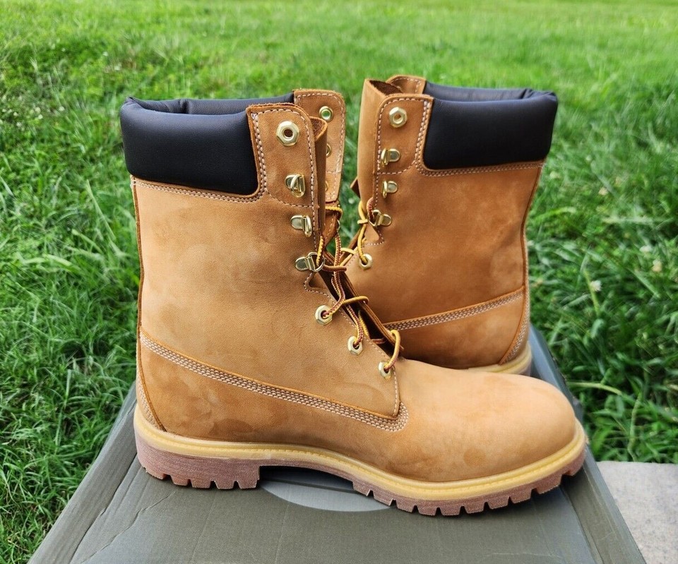 Timberland 8 Inch Premium Men's Wheat Brown Butter Waterproof Boots NEW ...