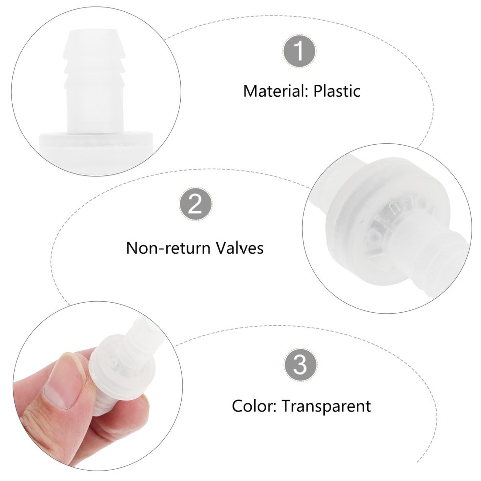 4 Pcs Anti Backflow Condensate Check Valve Water Plastic Fluids Valves ...