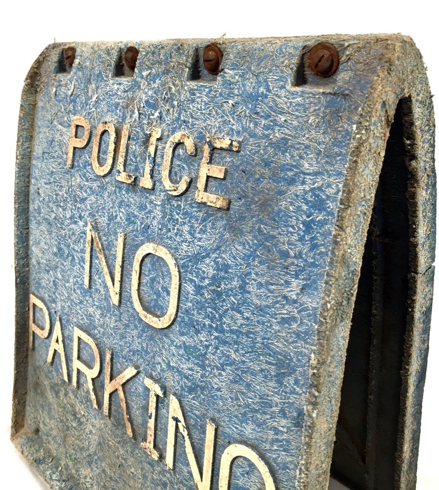 Antique Advertising - Freestanding Police No Parking Sign c.1950 ...