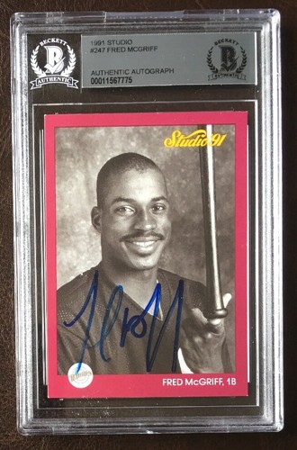 FRED MCGRIFF SIGNED 1991 STUDIO #247 AUTO BECKETT AUTHENTIC AUTOGRAPH ...
