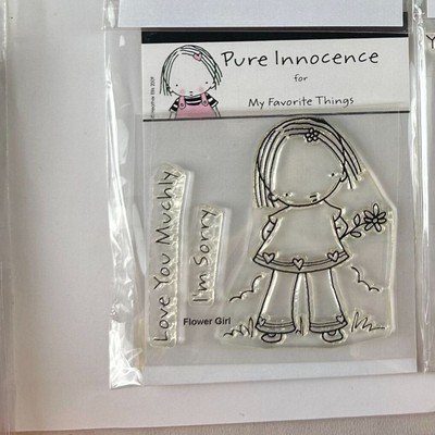 Pure Innocence Clear Acrylic Stamp My favorite Things Flower Girl | eBay