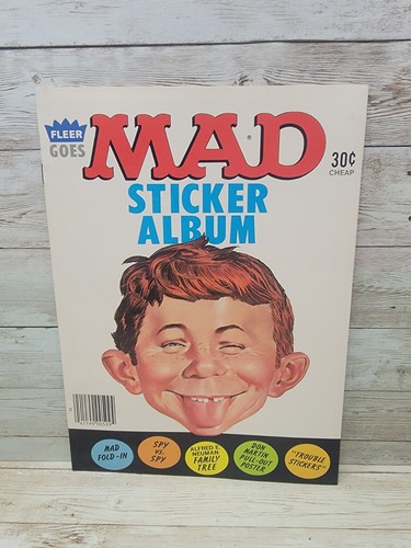 1983 NOS Fleer Mad Magazine Sticker ALBUM Alfred E Neumann UNUSED | eBay