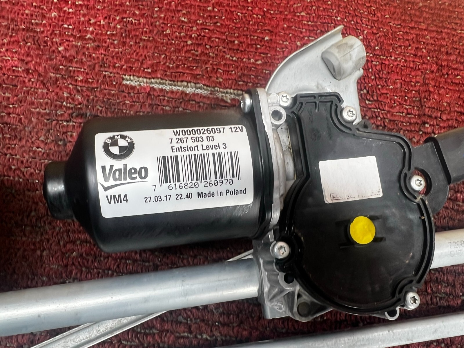 BMW 2012-2018 F30 F32 F23 WINDSHIELD WIPER LINKAGE ARM MOTOR ASSEMBLY ...