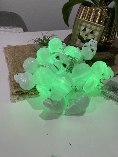 ILLUMINEW 30 LED Halloween Skull String Lights (green) | eBay