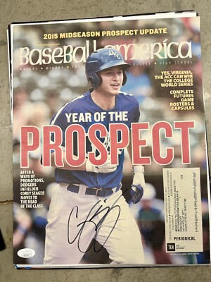 Corey Seager SIGNED Baseball America Dodgers RANGERS AUTOGRAPH JSA COA ...