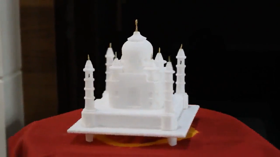 Hand Carved Agra Taj Mahal Replica Marble Sculpture Historical ...