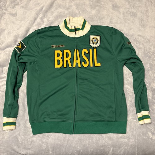 MONDETTA BRASIL Soccer Green Retro Vintage Style Track Jacket - Men's ...