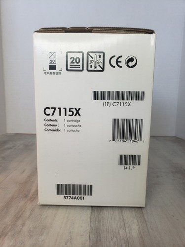 New Genuine HP LaserJet C7115X 15X High-Yield Black Toner Cartridge ...