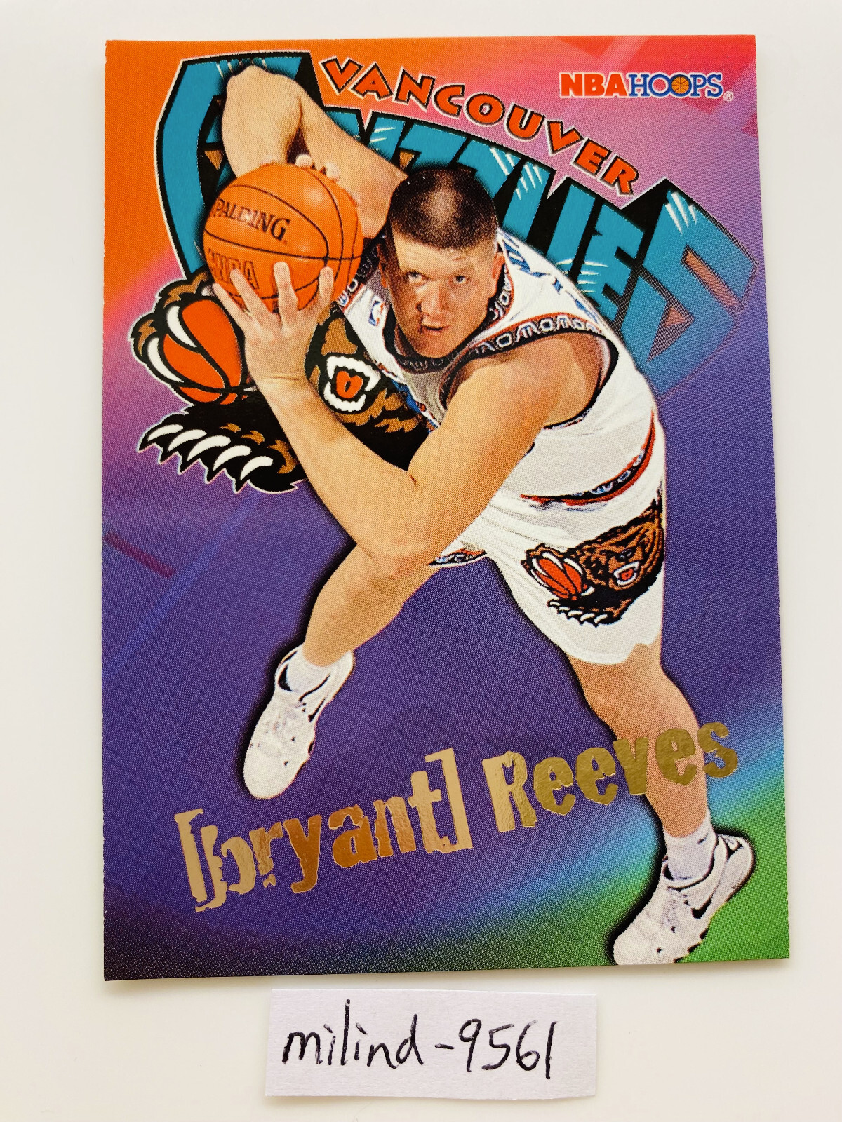 1996-97 SkyBox NBA Hoops BRYANT REEVES - NBA Vancouver Grizzlies Card ...
