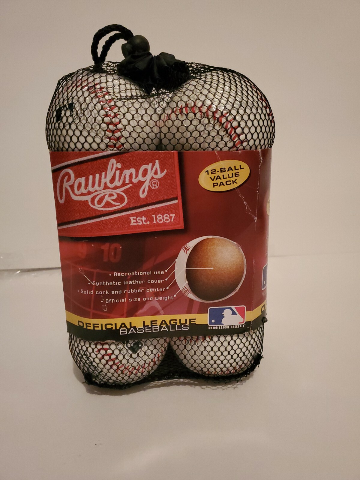 Rawlings Baseballs OLB3 Official League 12 pack Recreational Baseballs ...