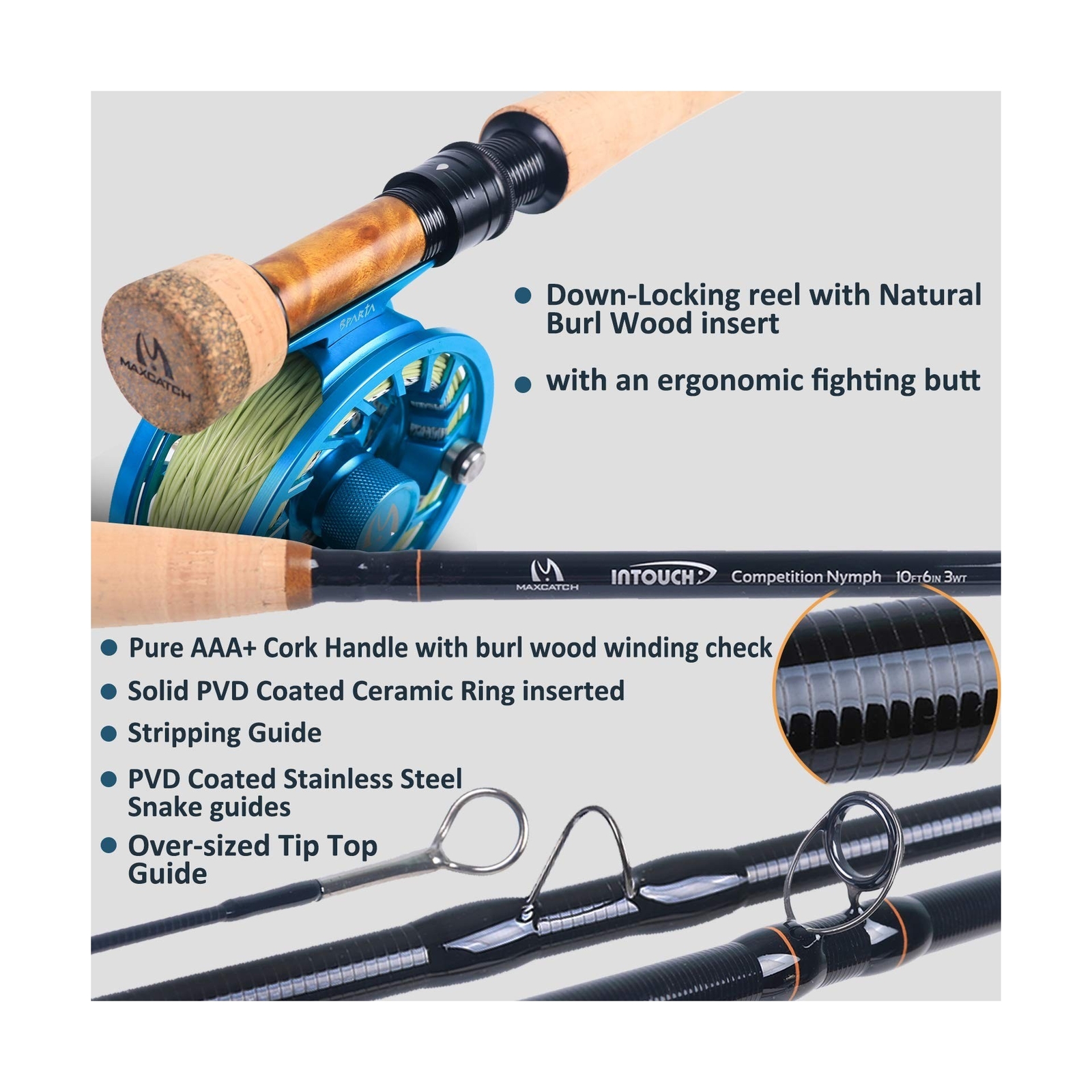 Maxcatch Competition InTouch Nymph Fly Rod for Euro nymphing Fly ...